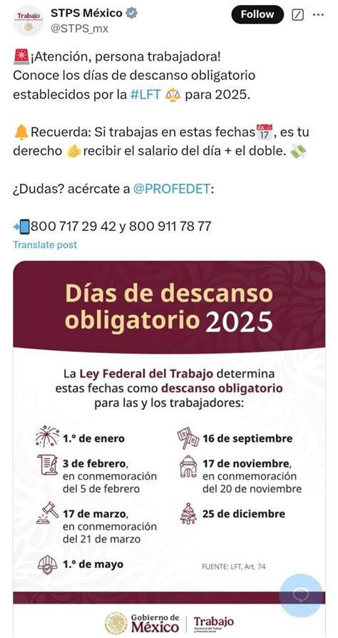 Estos son los días de descanso obligatorio que tendrá el 2025 Diario