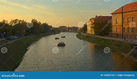 River Begej In Zrenjanin Small Town In Serbian Province Vojvodina