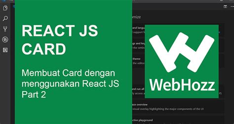 Belajar React Js Card Part 2 Webhozz Blog