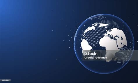 글로벌 네트워크 연결입니다 세계 지도 포인트와 라인 구성의 개념은 글로벌 비즈니스 벡터 일러스트 레이 션 3차원 형태에 대한 스톡 벡터 아트 및 기타 이미지 Istock