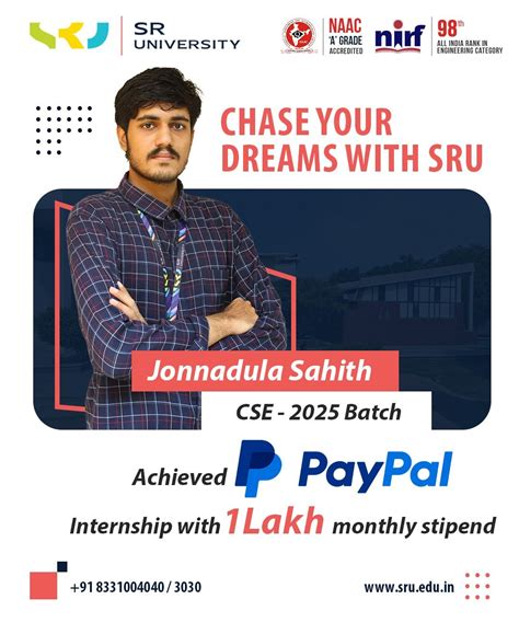 Sahith Jonnadula On Linkedin Gratitude Internship Sruniversity Btech