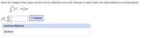Solved Write The Integral Of The Region As The Limit Of A