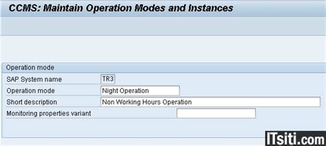 Setup Sap Operation Mode Instance