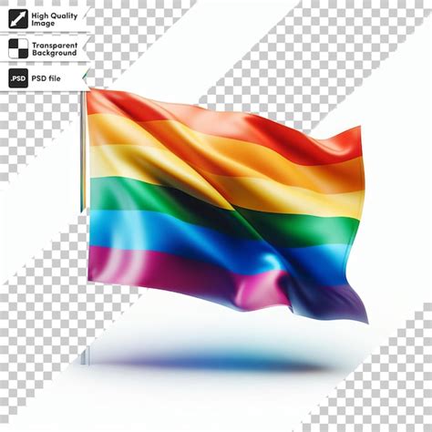 Premium Psd A Rainbow Flag Is On A Checkered Surface