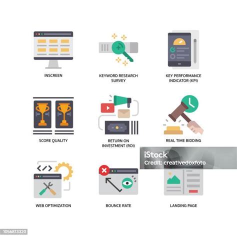 數位行銷圖示設置4向量圖形及更多互聯網圖片 互聯網 全球性 商務 Istock
