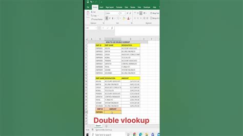 double vlookup how to use double vlookup in excel youtube