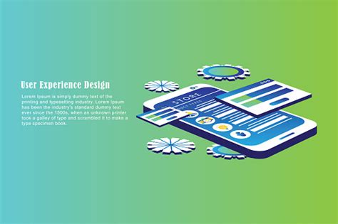 Pengalaman Pengguna Konsep Isometrik Ux Ui Wireframe Ilustrasi Stok