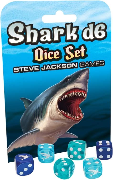Shark D6 Juego De Dados 6 Piezas Seis Caras De 0630in Dados