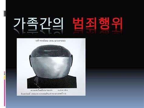 가족간의 성폭력범죄 분석 보고서