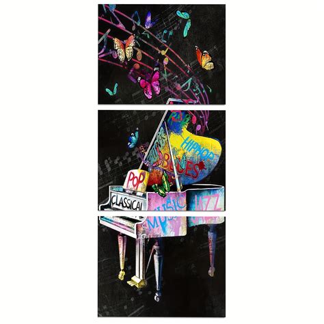 Unframed Canvas Poster Modern Art Piano Wall Art Decor Temu Ireland
