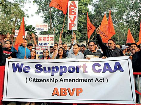 Citizenship Amendment Act Abvp Members Gather To Deflate Caa Protests
