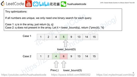 花花酱 LeetCode 2476 Closest Nodes Queries in a Binary Search Tree