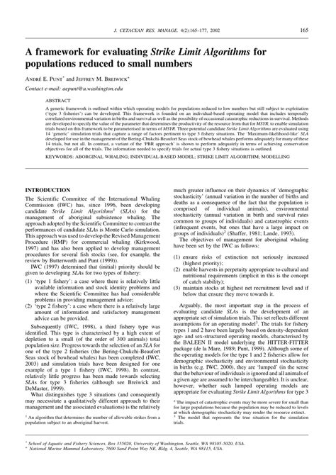 PDF A Framework For Evaluating Strike Limit Algorithms For