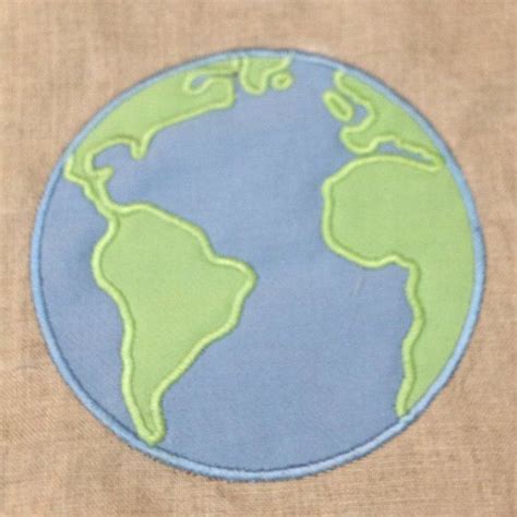 Earth Globe Applique Design In Three Sizes Perfect For Earth Day To