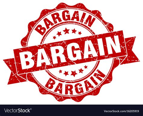 Bargain Stamp Sign Seal Royalty Free Vector Image