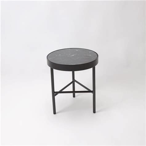 Table D Appoint Ronde Kali En Granit Marbre Noir GFURN RONA