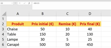 Soustraction Excel Exemples Et Méthodes Morpheus Formation