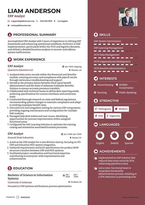10 Erp Analyst Resume Samples And Templates For 2025