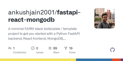 Github Ankushjain2001 Fastapi React Mongodb A Minimal Farm Stack Boilerplate Template