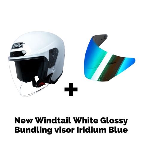Jual Helm Rsv New Windtail White Glossy Helm Rsv Half Face Original