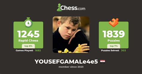 Yousef Gamal Yousefgamale4e5 Chess Profile