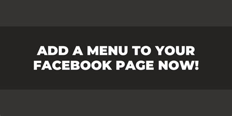 Add A Menu To Your Facebook Page Now Reviewgrower