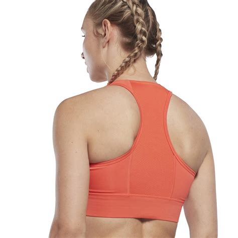 Buy Reebok Womens Running Essentials High Impact Sports Bra Semi Orange