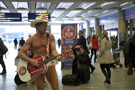 In Pictures Naked Cowboy At St Pancras Londonist