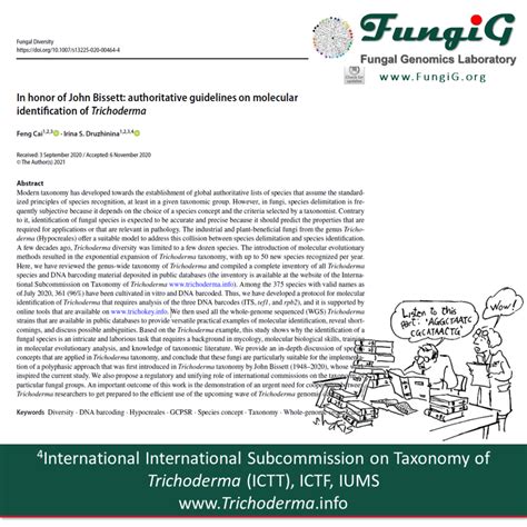 The New Publications On Fungal Taxonomy Dna Barcoding And