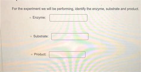 Solved For The Experiment We Will Be Performing Identify