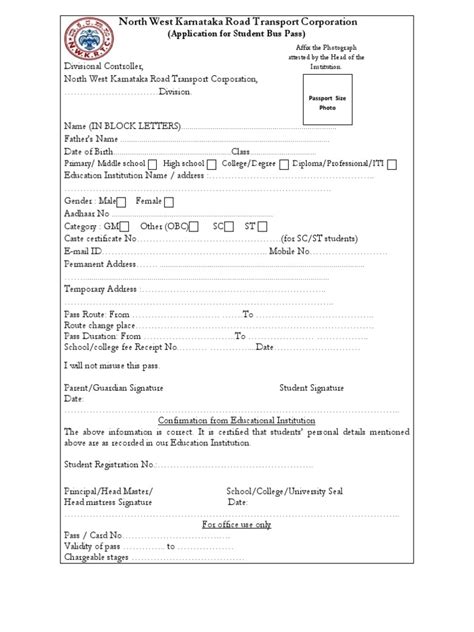 North West Karnataka Road Transport Corporation Application For