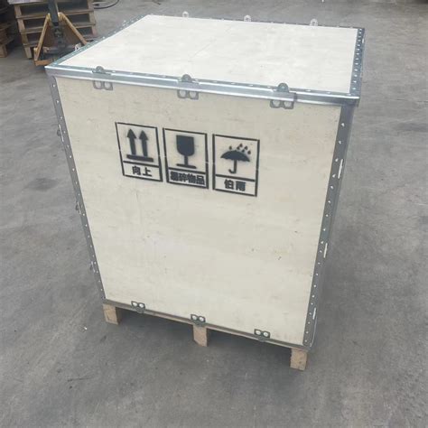 钢带钢边卡扣木箱免熏蒸可拆除重复使用木箱加工定制厂家定做 阿里巴巴