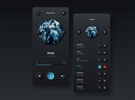 Music Player UI Design Neumorphism Concept By Aakshat Paandey On Dribbble