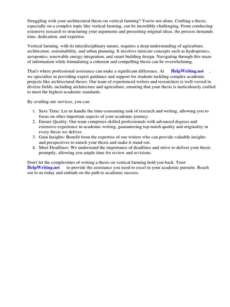 Architectural Thesis On Vertical Farming Pdf Agriculture Thesis
