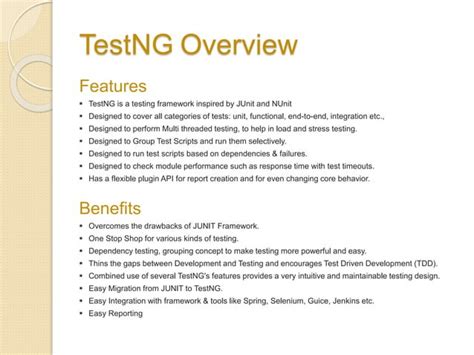 Test Ng Framework Complete Walk Through Pptx Programming Languages Computing