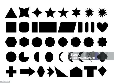 기본 모양 윤곽선 직사각형 삼각형 기하학적 배너 추상적인 대담한 모양 최소한의 메시지 템플릿 흰색에 격리 된 다양한 형태를 벡터화합니다 다른 피규어 컬렉션 0명에 대한 스톡