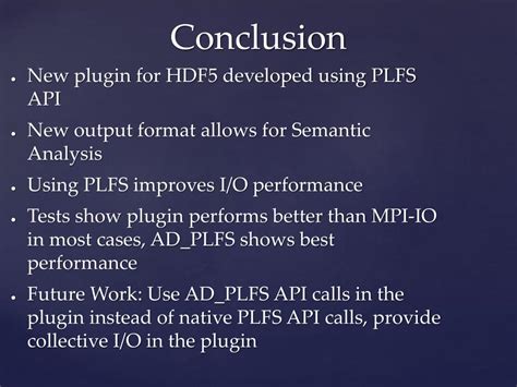 Ppt A Plfs Plugin For Hdf5 For Improved Io Performance And Analysis