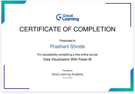 Hi All I Have Successfully Completed The Data Visualization With Power Bi Course Offered By