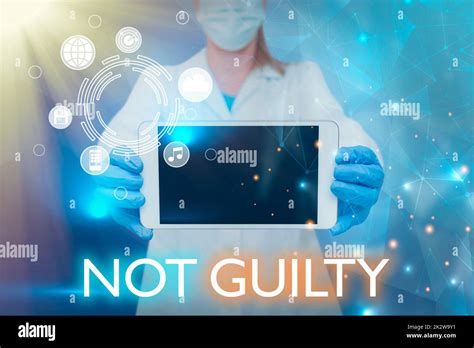 Handwriting Text Not Guilty Business Idea Someone Is Innocent Didnt