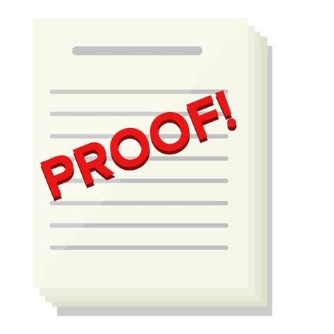 Premium Vector The Proof Paper Concept With Text