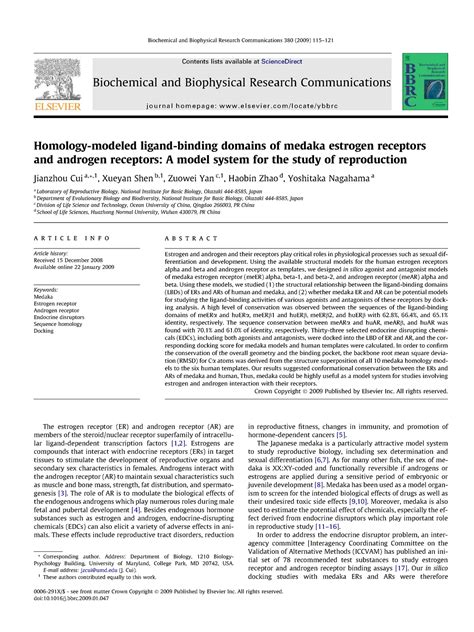 Homology Modeled Ligand Binding Domains Homology Modeled Ligand