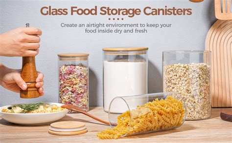 Comsaf Glass Jar With Airtight Lid 101 Oz37 Oz Glass