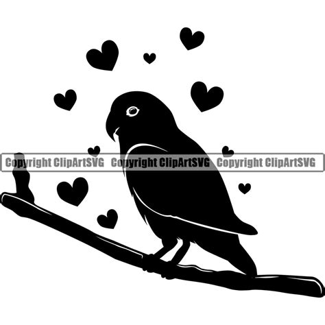 Love Birds Silhouette Clip Art