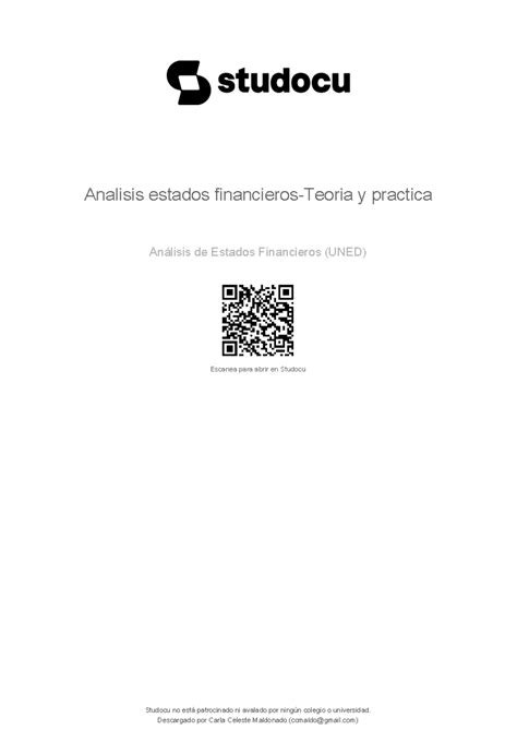 Analisis Estados Financieros Teoria Y Practica Analisis Estados