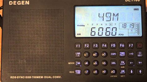 Degen DE 1106 tuning of 49 meter band at 0030 UTC june 5th 2013 - YouTube