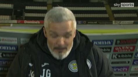 St Mirren Boss Jim Goodwin Dodges A Falling Advertising Board Video