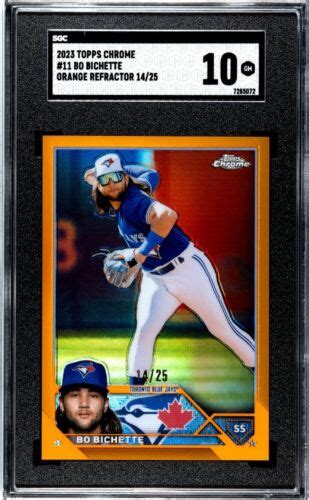 2023 Topps Chrome Orange Refractor 11 Bo Bichette 25 For Sale