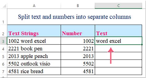 How To Separate Text And Numbers From One Cell Into Two Columns