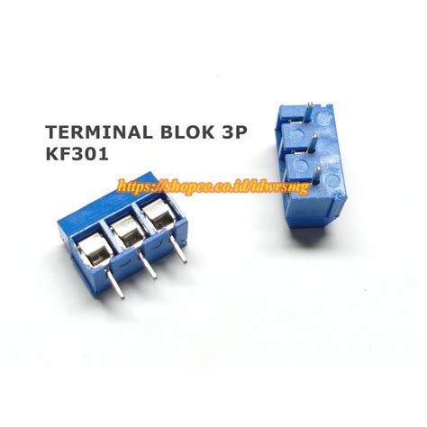 Jual Terminal Block 3 Pin Skrup Screw Pcb Blok 3p Pitch 5mm Cable