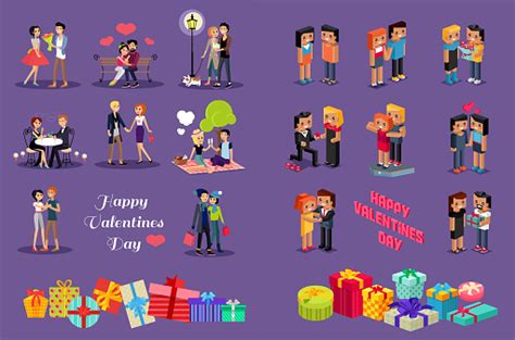 제품의 등각투영 3d 부품군 사랑 하트 발렌타인 데이 3차원 형태에 대한 스톡 벡터 아트 및 기타 이미지 3차원 형태 가족 개체 그룹 Istock